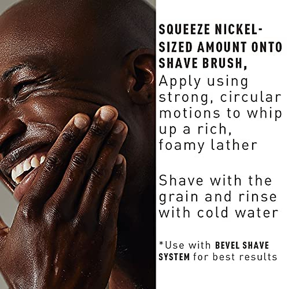 Bevel Shaving Cream for Men, Moisturizing Shave Cream with Aloe Vera and Vitamin E to Soothe Skin and Prevent Razor Bumps, 4 Fl Oz