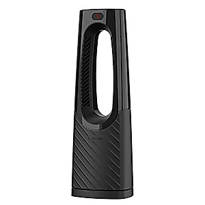 Lasko Oscillating Bladeless Ceramic Tower Space Heater for Home with Enhanced Safety, Adjustable Thermostat, Timer and Remote Control, 38.05 x 9.19 x 7.0, Black, 1500W, CW210
