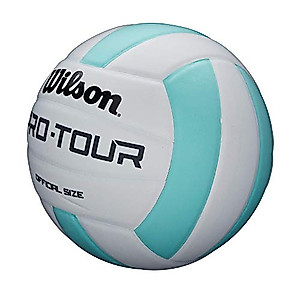 Wilson Pro Tour Indoor Volleyball - Official Size, Teal/White