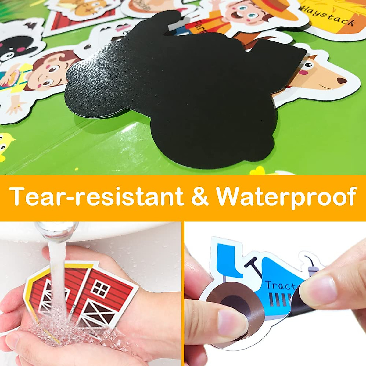 Magnetic Puzzles for Kids Ages 4-8, Travel Games for Toddlers Age 3-5, Educational Farm Theme Preschool Puzzles for Storytelling, Washable Toddler Magnets