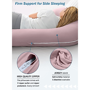 INSEN Pregnancy Pillow for Sleeping,Maternity Body Pillow for Pregnancy Women,Pregnancy Support Pillow for Back, Hip Pain,Grey