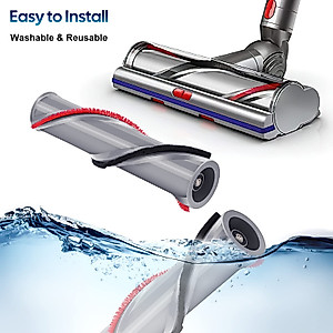 WIOR Roller Brush Roll Bar Replacement Compatible with Dyson V11 Cordless Vacuum Cleaner, Brushroll Roller Brush Replacement Attachment for Dyson V11 Cleaner Head Brush Part No. 970135-01, 970100-05