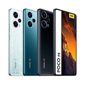 Xiaomi Poco F5 5G + 4G LTE 256GB + 8GB Global Version Unlocked 6.67" 120Hz 64Mp Triple Camera (Tmobile Mint Tello Metro USA Market) + (w/Fast Car 51W Charger Bundle) (White Global)