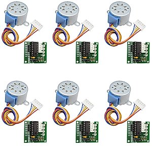 SYUAB 6-Set 28BYJ-48 DC 12V Stepper Motor with ULN2003 Driver Board 4 Phase Compatible Raspberry Pi Arduino
