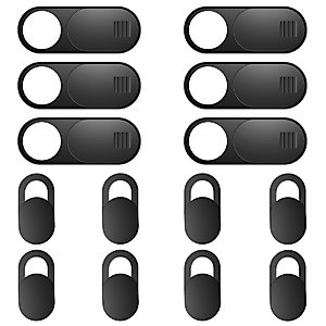 ZUCUCUC Webcam Cover Slide, 14 Pack Webcam Cover, Ultra-Thin Camera Cover for Laptop, Desktop, PC, MacBook, iPad, Tablet, iPhone, Cell Phone, Laptop Camera Cover Slide to Protect Your Privacy(Black)