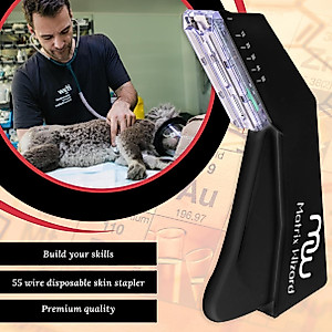 Sutures Thread with Needle Plus Disposable Stapler and Remover Training Tools - First Aid Field Emergency Practice, Trauma Survival Gear, Travel Prepping Practice, Camping Safety Kit