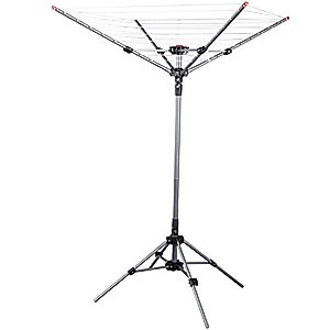 STORAGE MANIAC Outdoor Umbrella Drying Rack, 8 Lines with 82 Feet Drying Space, Steel Frame & Adjustable Height, 4-arm Umbrella Clothesline for Laundry, Collapsible Clothes Drying Rack for Backyard
