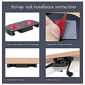 U/D Controller Table Stand for PS5 PS4 Controller Playstation 5 Playstation 4 Under Desk Mount for DualSense & DualShock 4 Controller Holder Table Organize and Desk Management