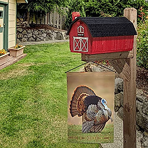 Duble Sided Vertical Wild Turkey Hunting Print Polyester Garden Flag Banner 12 X 18 Inch For Outdoor Home Garden Flower Pot Anniversary Party Yard Decor