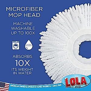 The Revolution Microfiber Spin Mop System | Hardwood, Tile, Marble, and Laminate Floor Cleaner | Wet and Dry Usage | 360° Spinning Action | Machine Washable,Red