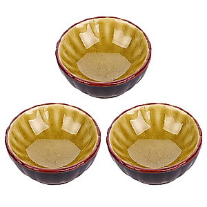 DOITOOL 3PCS para mini postres vinegar bowl serving bowl chip dip bowl appetizer tray mustard bowl seasoning dish dessert plate pickles headset essential oil dipping sauce bowl