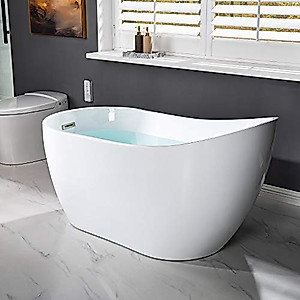 WOODBRIDGE BTA1507-B/N-Drain &O BATHTUB, With Brushed Nickel Drian