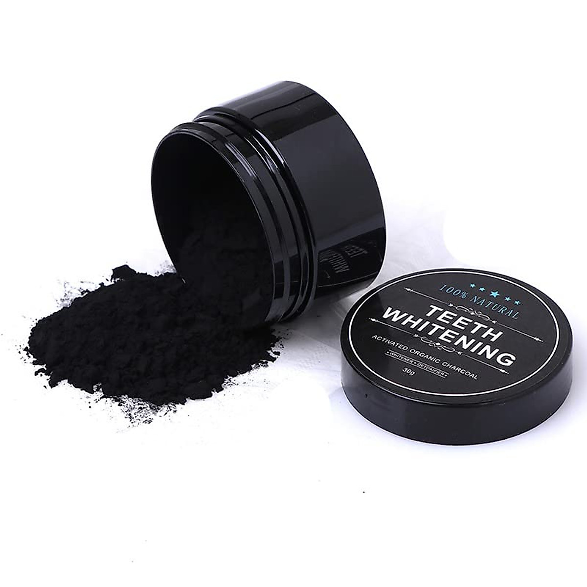 Lumeeno All Natural Organic Activated Charcoal Teeth Whitening for Sensitive Tooth and Gum - Whiten, Clean and Detoxify - Vegan - No Chemicals - Zero Bleach Whitener Enough for 150+ Uses