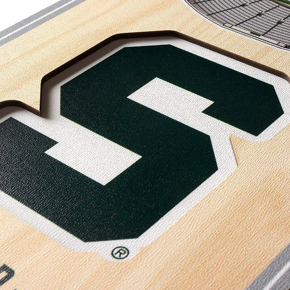 YouTheFan NCAA Michigan State Spartans 3D Stadium 6x19 Banner - Spartan Stadium