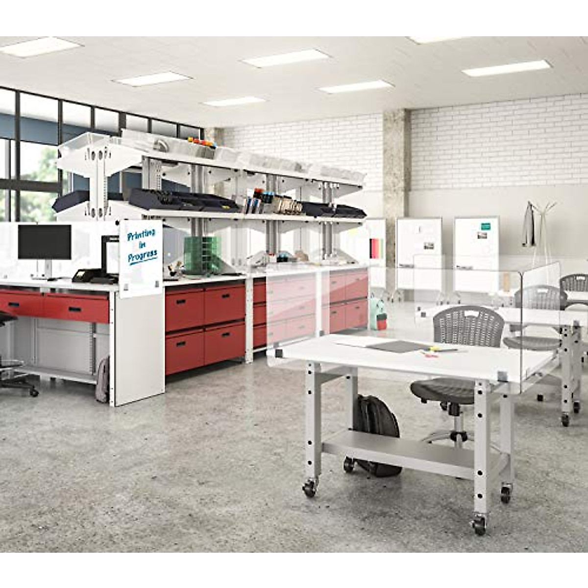 Safco 7515 Series Wellness Panel, 23.5 x 2.5 x 23.5, Acrylic, Frosted