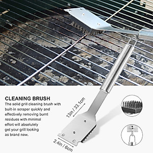 grilljoy 30PCS BBQ Grill Tools Set with Meat Claws - Extra Thick Steel Spatula, Fork& Tongs - Complete Grilling Accessories in Portable Bag - Perfect Grill Gifts for Men and Women