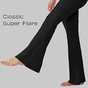 Aoliks Women’s Bootcut Yoga Pants - Flared Leggings for Women High Waisted Workout Lounge Bell Bottom Jazz Dress Pants Black