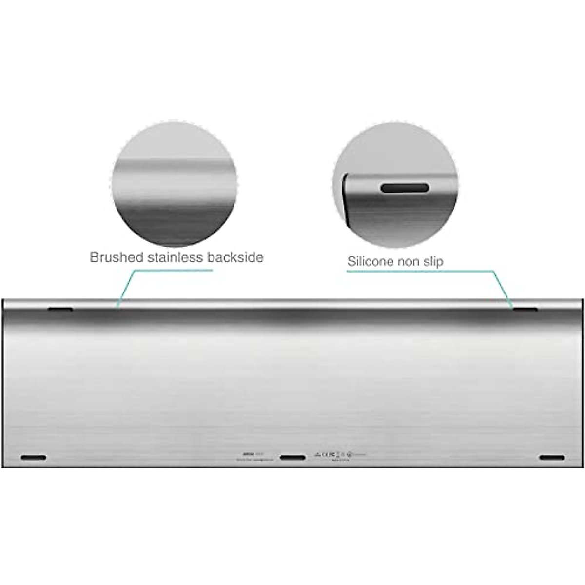 Arteck HB193 Universal Bluetooth Keyboard Multi-Device Stainless Steel Full Size Wireless Keyboard for Windows, iOS, Android, Computer Desktop Laptop Surface Tablet Smartphone Rechargeable Battery