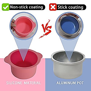 Wax Warmer Kit for Women Men, Hair Removal Waxing Kit with 4 Hard Wax Beans, Lacut Wax Pot for Bikini Brazilian Body Legs Eyebrows Armpits, Newest Diamond Appearance Wax Machine for Sensitive Skin (Pink)