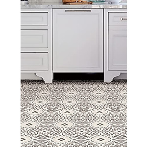FloorPops Massimo Peel & Stick Floor Tiles, Gray