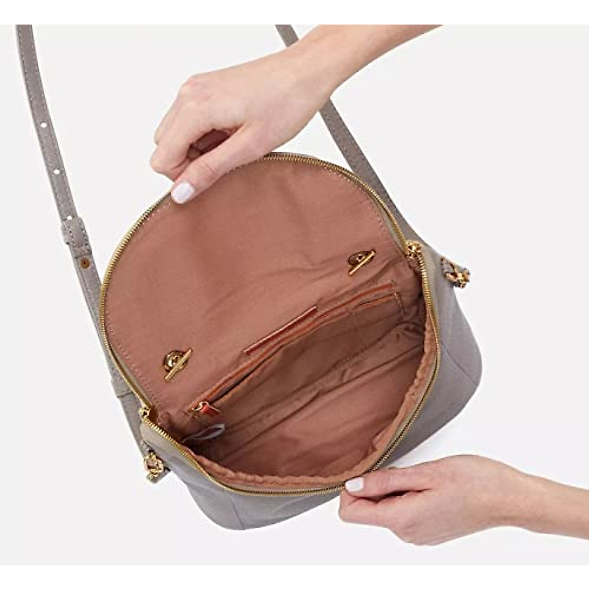 HOBO Hobo Fern Satchel Velvet Pebbled Leather Graphite