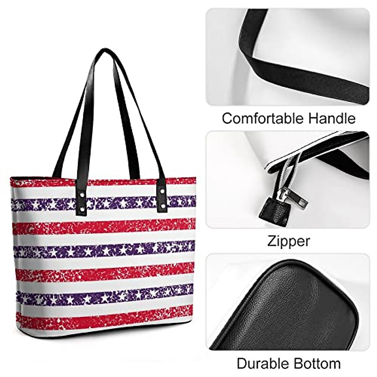 Womens Handbag Stripes Leather Tote Bag Top Handle Satchel Bags For Lady