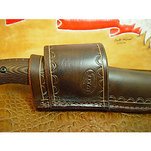 Leather Knife Sheath/Leather Knife Case/Leather Knife Holster Made To Fit A Buck Selkirk 863 Knife