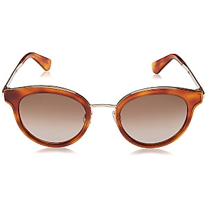 Kate Spade KS Lisanne/F 8NQ Havana Plastic Oval Sunglasses Brown Gradient Lens