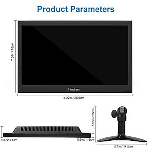 Prechen 11.6 Inch Small HDMI Monitor 1366x768 Small PC Monitor TFT LCD Monitor Built-in Speaker with HDMI VGA AV BNC USB Input Mini HD Color Screen Display
