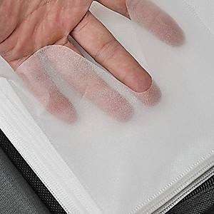 BlueCubi 288 Capacity Portable CD DVD Wallet Binder Book Sleeves Disc Storage Bag Carrying Case