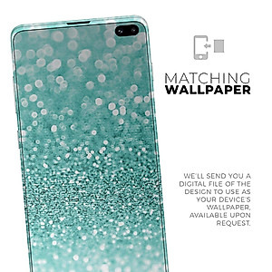 DesignSkinz Turquoise Unfocused Glimmer Protective Vinyl Decal Wrap Skin Cover Compatible with The Samsung Galaxy S20 (Screen Trim & Back Glass Skin)