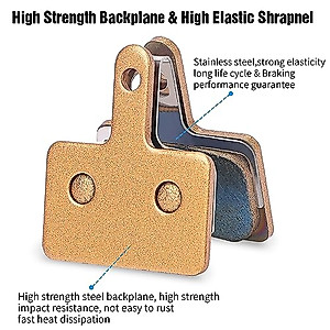 4 Pairs Sintered Metal MTB Bike Brake Pads, Ebike Scooter Brake Pads Electric Scooter Brake Pads Electric Bike Brake Pads, Compatible for Trp Tektro Shimano Brake Pads MT200 M355 M446 M315 M365