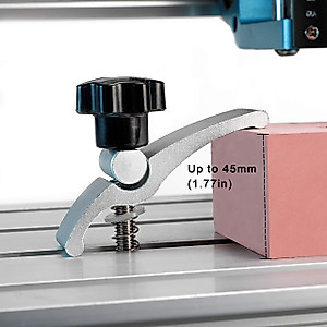 Genmitsu 2PCS T-Track Mini Hold Down Clamp Kit, CNC Router Clamp for Woodworking and Metalworking, Compatible with 3018 CNC Router Machines, 3018-PRO/ 3018-PROVer/ MX3, 2.57’’Lx 0.79’’Wx 1.97’’H