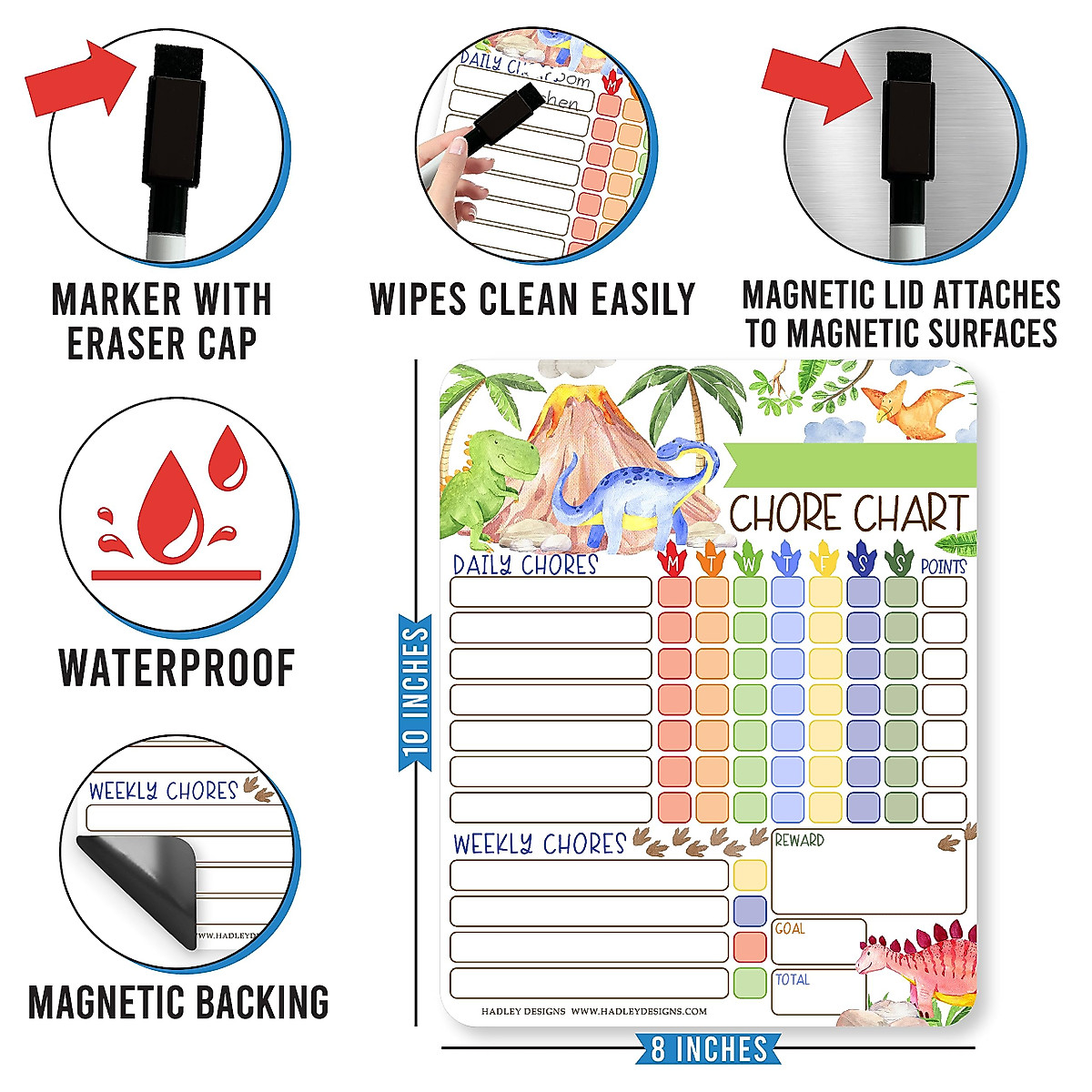 Dinosaur Kids Chore Chart Magnetic, Reward Chart for Kids, Good Behavior Chart for Kids at Home, My Responsibility Chart for Kids, Magnetic Reward Chart for Kids Behavior, Chore Chart for One Child