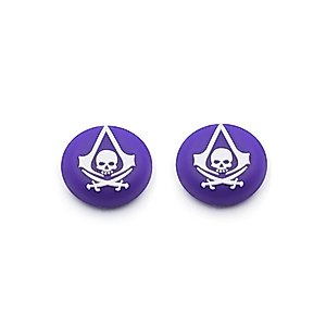 2 in 1 Analog Stick Joystick Rubber Silicone Cap Thumbstick Thumb Grip Cover Case Skin Joystick Grips for PS5 PS4 PS3 Xbox One Xbox 360 Controller (A)