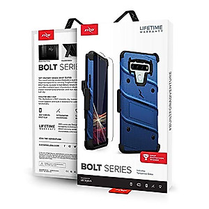 ZIZO Bolt Series for LG Stylo 6 Case with Screen Protector Kickstand Holster Lanyard - Blue & Black