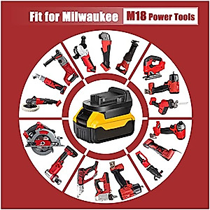 Adapter for Dewalt 20V Battery Adapter Convert to for Milwaukee M18 Battery for Milwaukee M18 18V Tool Use