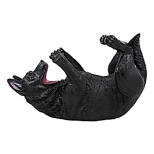 Ebros Lifelike Purebreed Pedigree Canine German Shepherd Dog Wine Bottle Holder Figurine As Kitchen Wine Cellar Countertop Centerpiece Home Decor Accent Dogs Puppies Statue (Black)
