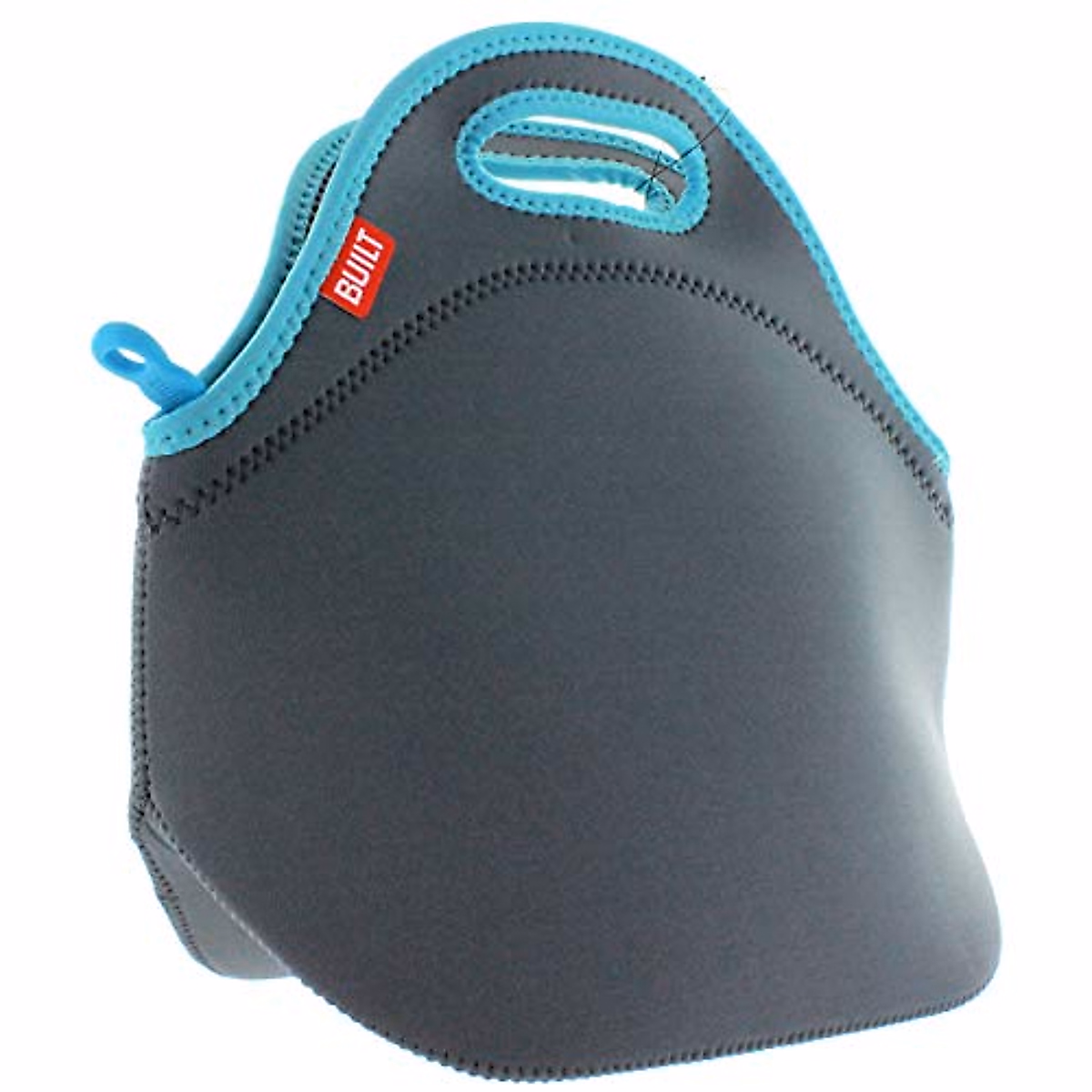 BUILT NY Gourmet Getaway Neoprene Lunch Tote (Gray with Blue Stitching)