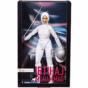 Barbie Ibtihaj Muhammad Doll with Fencing Uniform, Hijab, Sabre and Mask