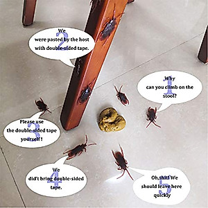 HUJIU 2PCS Fake Poop and 24PCS Fake Roach Pranks for Adults Gag Gift Realistic Mischief Novelty Toys for Joke Trick Halloween April Fool’s Day Party