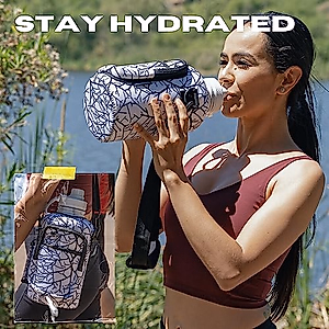 Thermosis 64 Oz insulated water bottle Stainless Steel Water Bottle with Straw & Holder Strap - Includes 2 Lids water bottles - Leak Proof water bottle for Men & Women - White Marble