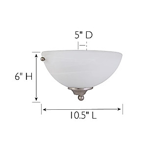 Design House 511584 Millbridge 1 Light Wall Light, Satin Nickel
