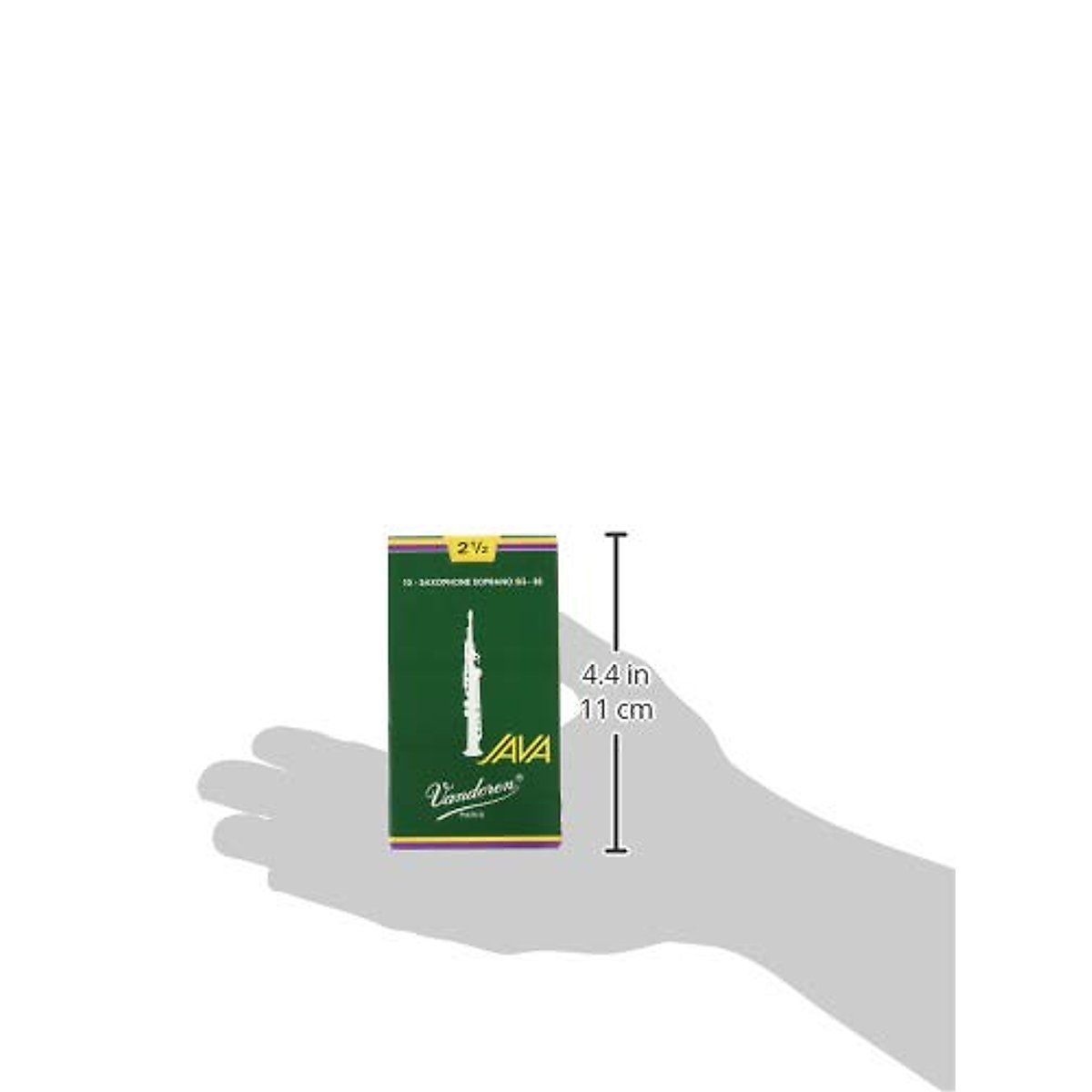 Vandoren SR3025 Soprano Sax JAVA Reeds Strength 2.5; Box of 10