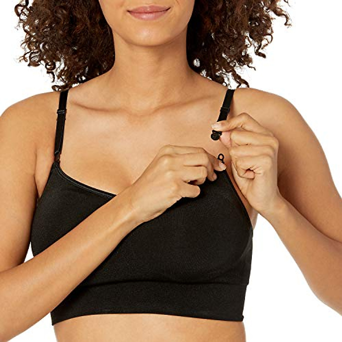 Warner's womens Easy Does It Dig-free Comfort Band With Seamless Stretch Wireless Lightly Lined Convertible Comfort Bra, Rich Black, Large US