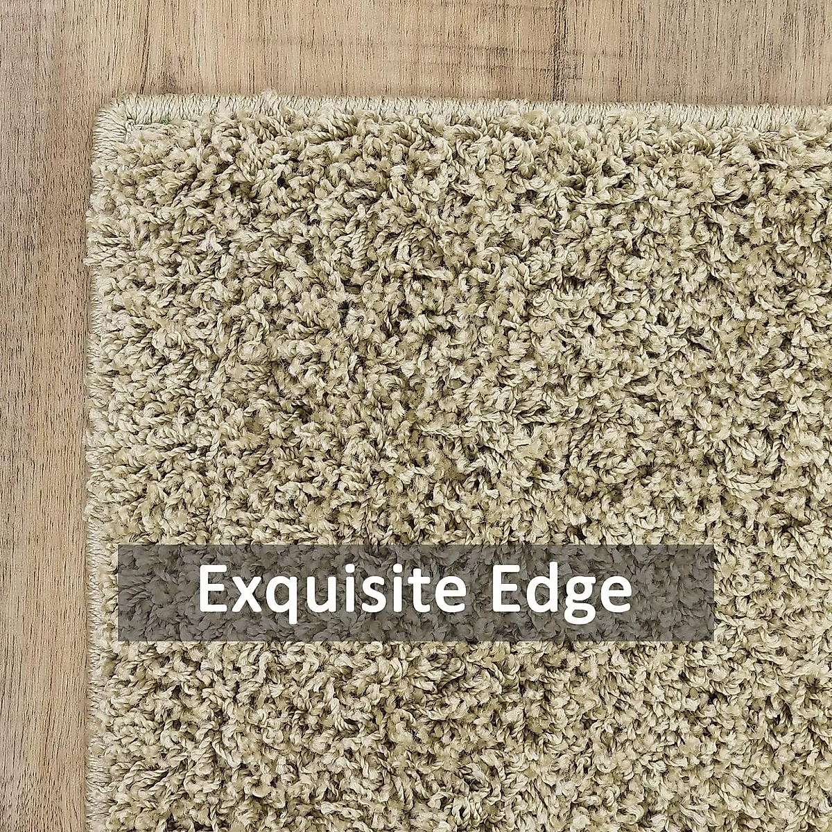 COZYLOOM Large Shag Area Rug 9x12 Luxury Soft Shaggy Rug, Plush Fluffy Indoor Floor Carpet Cozy Solid Modern Rug Anti-skid Bedroom Floor Cover Living Room Nursery Throw Carpet Natural Color