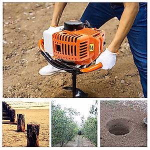 DYRABREST 52cc Gas Powered Earth Auger Post Hole Digger Borer Fence Ground Drill 4inch / 6inch / 8inch Bits