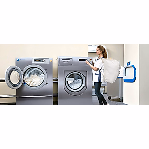 100% Breathable Cotton Canvas Laundry Backpack with Drawstring Closure, Laundry bag with Shoulder Straps & 2 Handles, Washable in Machine & Dryer