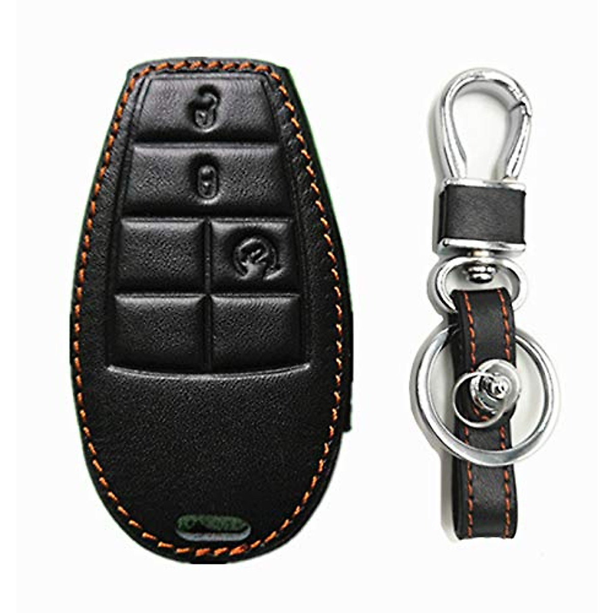 KAWIHEN Leather Key Fob Cover Replacement for Chrysler 300 T&C Dodge Challenger Durango Grand Caravan Journey Ram Truck 1500-3500 Keyless Entry Key Fob Case M3N5WY783X IYZ-C01C GQ4-53T 267F-5WY783X