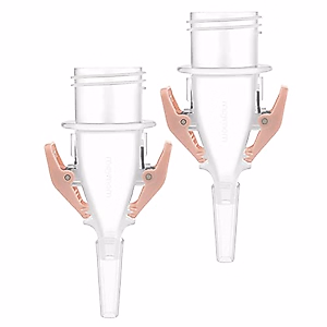 Maymom 3rd Generations Narrow Neck Breastmilk Storage Bag Adapters Compatible with Medela Pumps (All), Selected Ameda Pumps to be Compatible with Lansinoh and Nuk Breastmilk Storage Bags